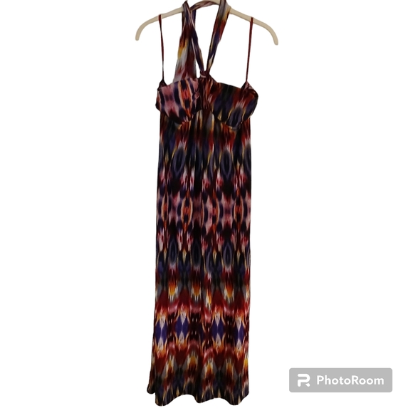 Mlle Gabrielle | Dresses | Mlle Gabrielle Modern Print Halter Maxi ...